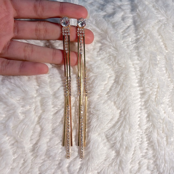Jewelry | Lear Gold Linear Earrings | Poshmark